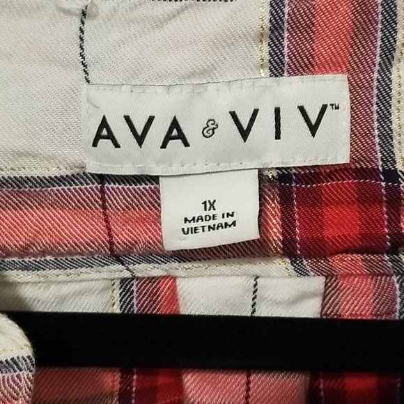 Ava & Viv | Tops | Ava And Viv Plaid Shirt Excellent Condition | Poshmark